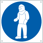 Cartelli Segnalatori | 1378K - Cartello obbligo indossare indumenti ...