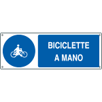 Cartelli Segnalatori | 1975K - Cartello obbligo biciclette a mano
