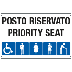 Cartelli Segnalatori | 3340P - Cartello polipropilene posto riservato