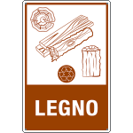 Cartelli Segnalatori | 3508 - cartello rifiuti "LEGNO"