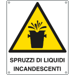 Cartelli Segnalatori | 412601X - Cartello pericolo spruzzi liquidi ...