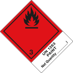 Cartelli Segnalatori | 8216M - etichetta 100x130 FLAMMABLE UN1263.....