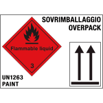 Cartelli Segnalatori | 8218N - etichetta 245x175 FLAMMABLE UN1266 ....