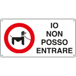 Cartelli Segnalatori | 8510S - Etichetta adesiva NON POSSO ENTRARE ...