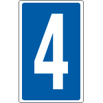 Cartelli Segnalatori | 8904 - Cartello numero 4 per contrassegnare