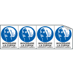 Cartelli Segnalatori | 9543B - Foglio n. 4 etichette adesive obbligo ...
