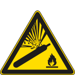 Cartelli Segnalatori | E1148K - Cartello pericolo bombola pressurizzata ...