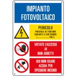 Cartelli Segnalatori | E3571 - Cartello multisimbolo "Impianto ...