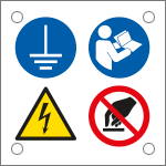 Cartelli Segnalatori | E49004L - Cartello multisimbolo 4 simboli ...