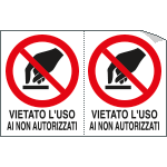 Cartelli Segnalatori | E9510A - Foglio n. 2 etichette adesive non ...