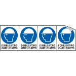 Cartelli Segnalatori | E9533B - Foglio n. 4 etichette adesive obbligo ...