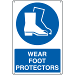 Cartelli Segnalatori | EYE1905X - sign hazard WEAR FOOT PROTECTORS EN ...