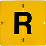 Cartelli Segnalatori | PNK4000 - pannello rifiuti lettera R fondo ...