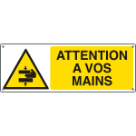 Cartelli Segnalatori | EYE1760K - Sign hazard MIND YOUR HANDS EN ISO ...