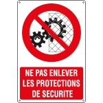 Cartelli Segnalatori | YE1831X - sign prohibition "DO NOT REMOVE GUARDS"